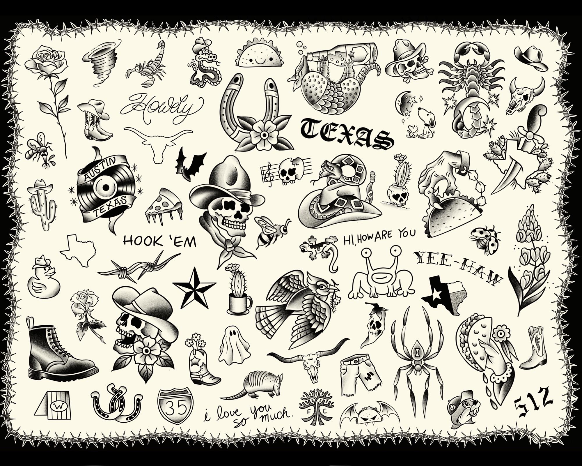 Traditional texas tattoos - Bronctattooaus.com